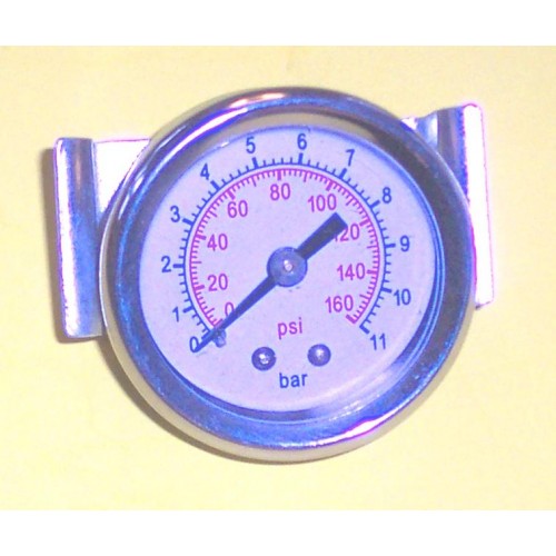 Pressure Gauge, Panel Mounted with U clamp, 1 1/2" dial (40mm)